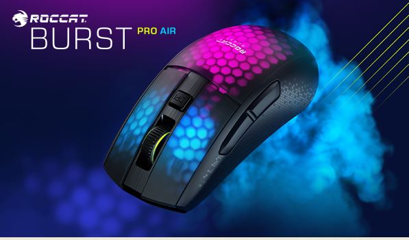 Roccat Reveals Burst Pro Air Wireless Gaming Mouse - Skewed 'n Reviewed